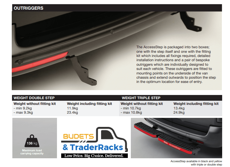 Iveco Daily Rear Step 2014 to 2022 – Black Van Step 2 Step Rhino Access ...