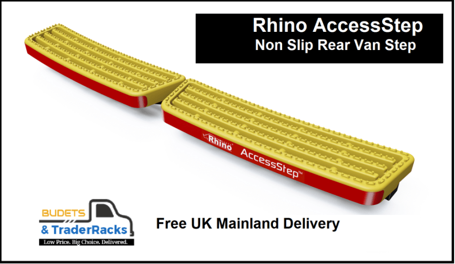 Ford Transit Custom Van Step – Rhino Black Twin Access Step – TraderRacks