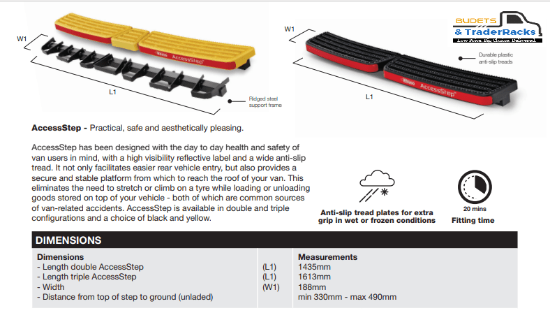 Iveco Daily Rear Step 2014 to 2022 – Yellow Van Step 2 Step Rhino ...